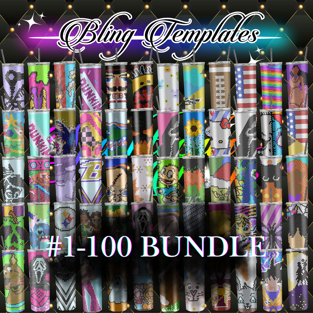 101-200 Bling Template BUNDLE – SparktacularRocks LLC
