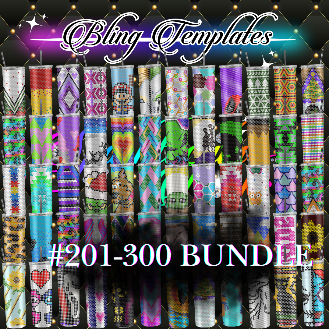 201-300 Bling Template BUNDLE – SparktacularRocks